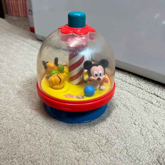 Disney | Toys | Vintage Disney Mickey Push Top Carousel | Poshmark